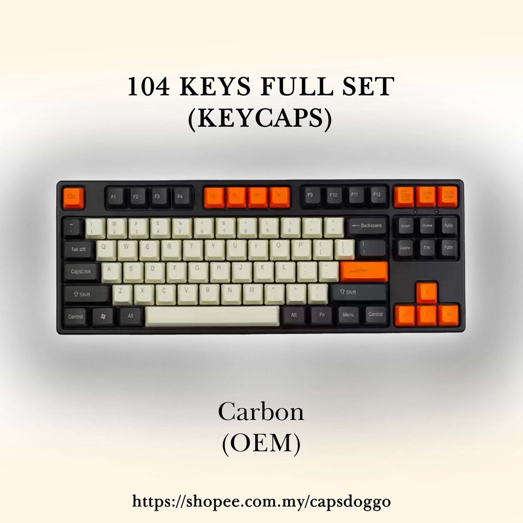 [Local] Carbon Retro OEM Keycaps for Mechanical Keyboard | Shopee Malaysia