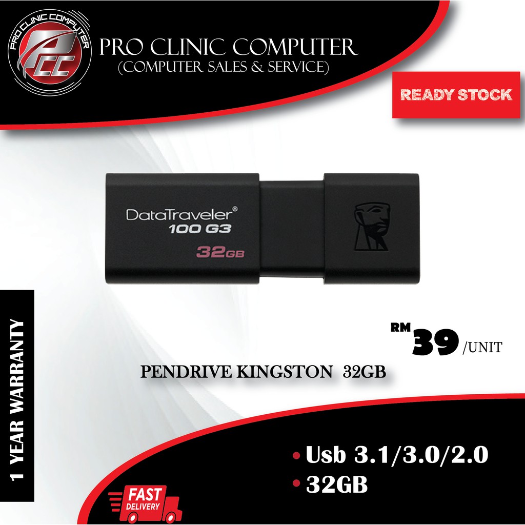 Kingston DataTraveler 100 G3 USB Flash Drive | Shopee Malaysia