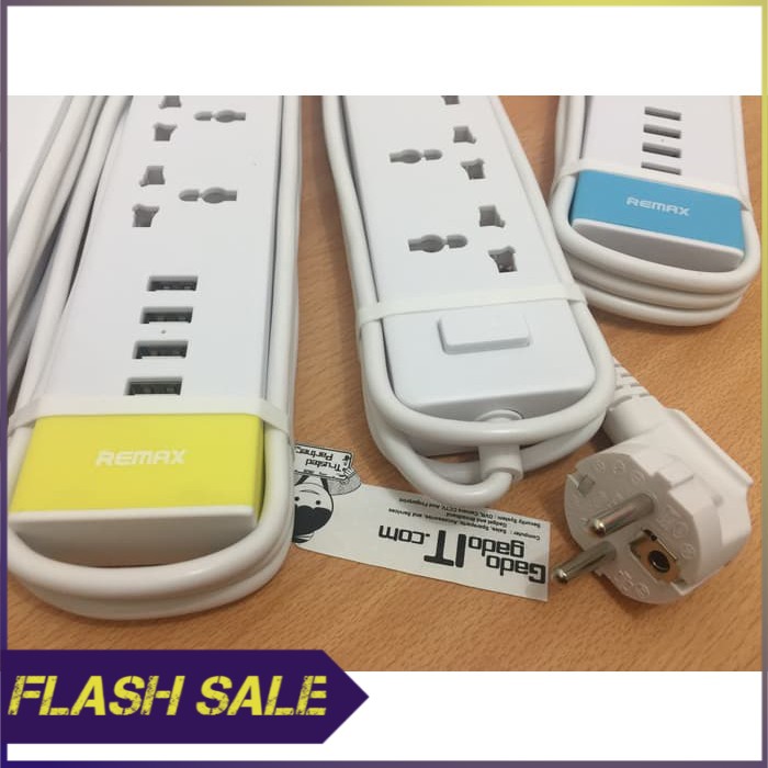 Remax Electric Plugs 3 Power Electrical Multi Socket With 4 Usb Ports ...