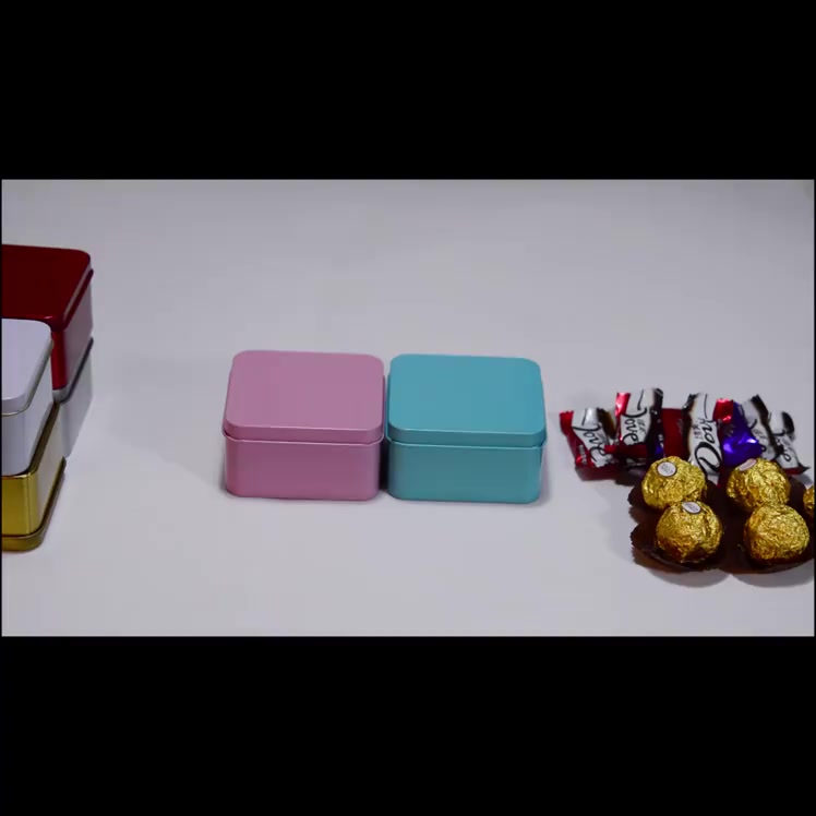 🇲🇾 🏆 Square Tin Metal Wedding Birthday Goodies Doorgift Gift Candy Box ...