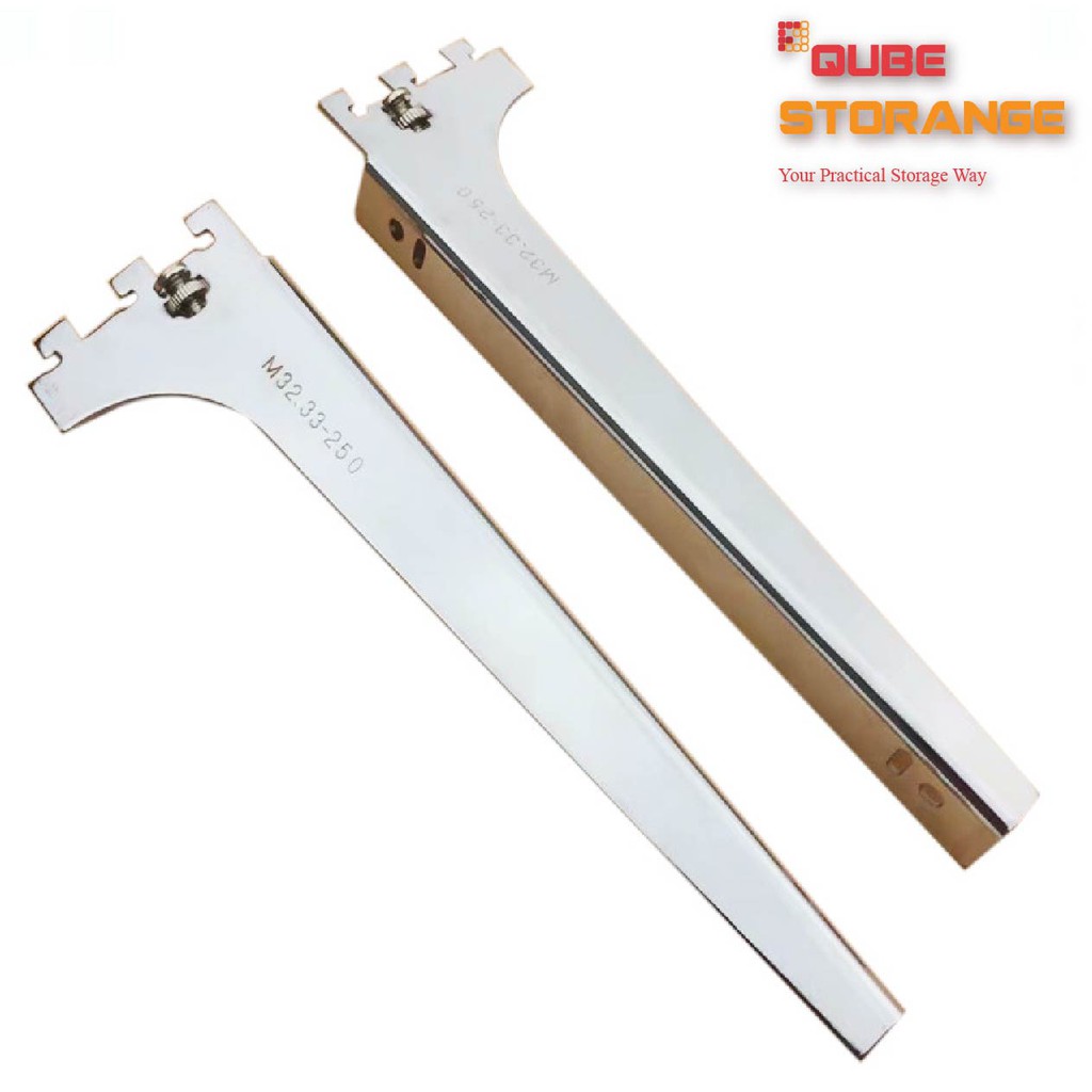 ( 1 Pair x 2 pcs ) AA Upright Support Flange Bracket Shelf Support ...