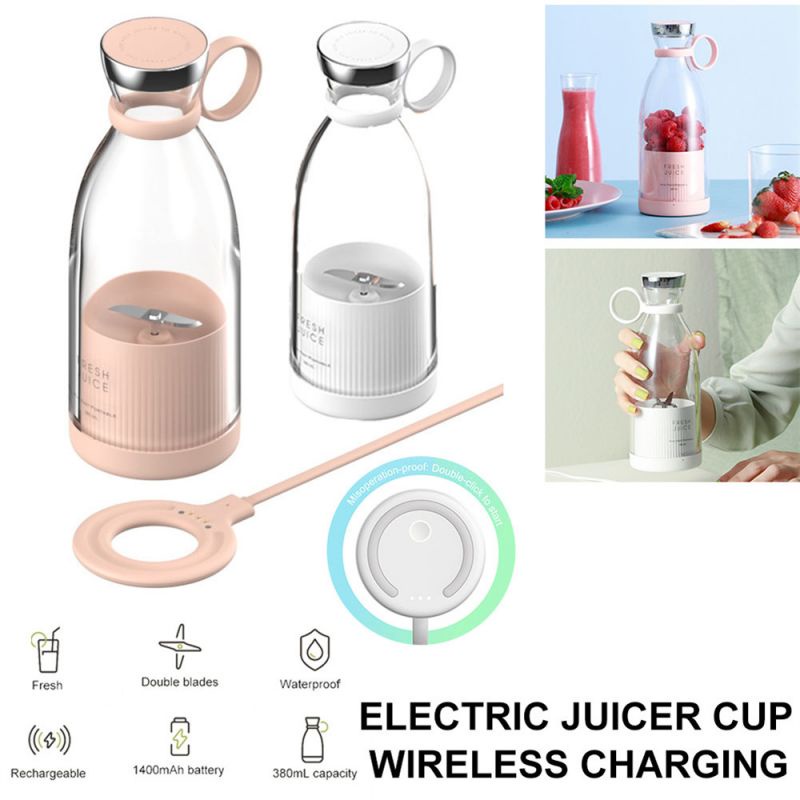 Wireless Charging Portable Electric Juicer Blender 6 Blades Juicer Cup ...