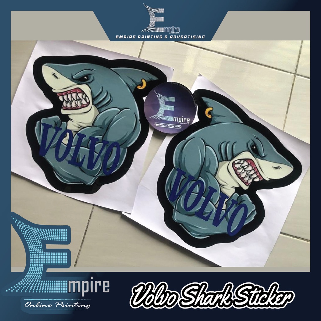 💥 NEW 💥 Volvo Shark Sticker | Lori Truck | Cut-Out Sticker + FREE GIFT ...