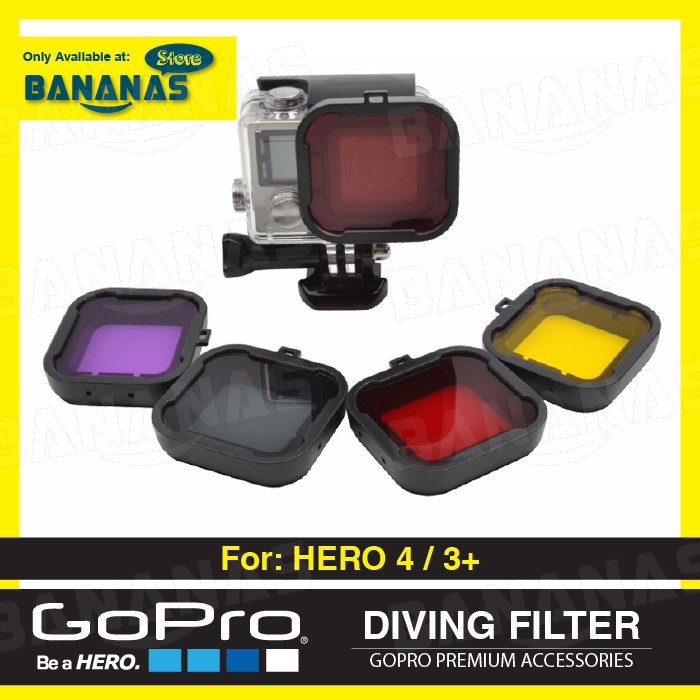 Underwater Waterproof Dive Diving Filter For GoPro HERO 4 / 3+ | Shopee ...
