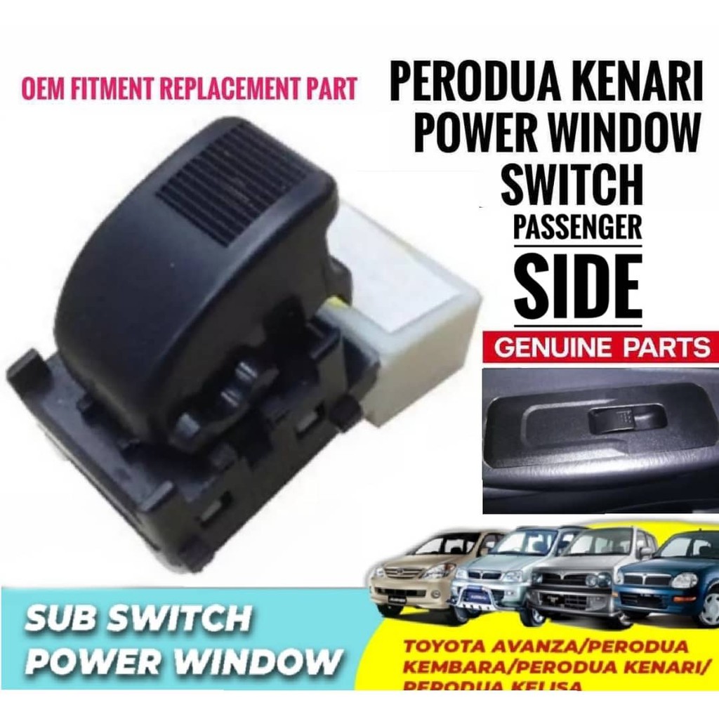 Perodua KENARI Power Window Main Switch Auto Down Up Push Button Mirror ...