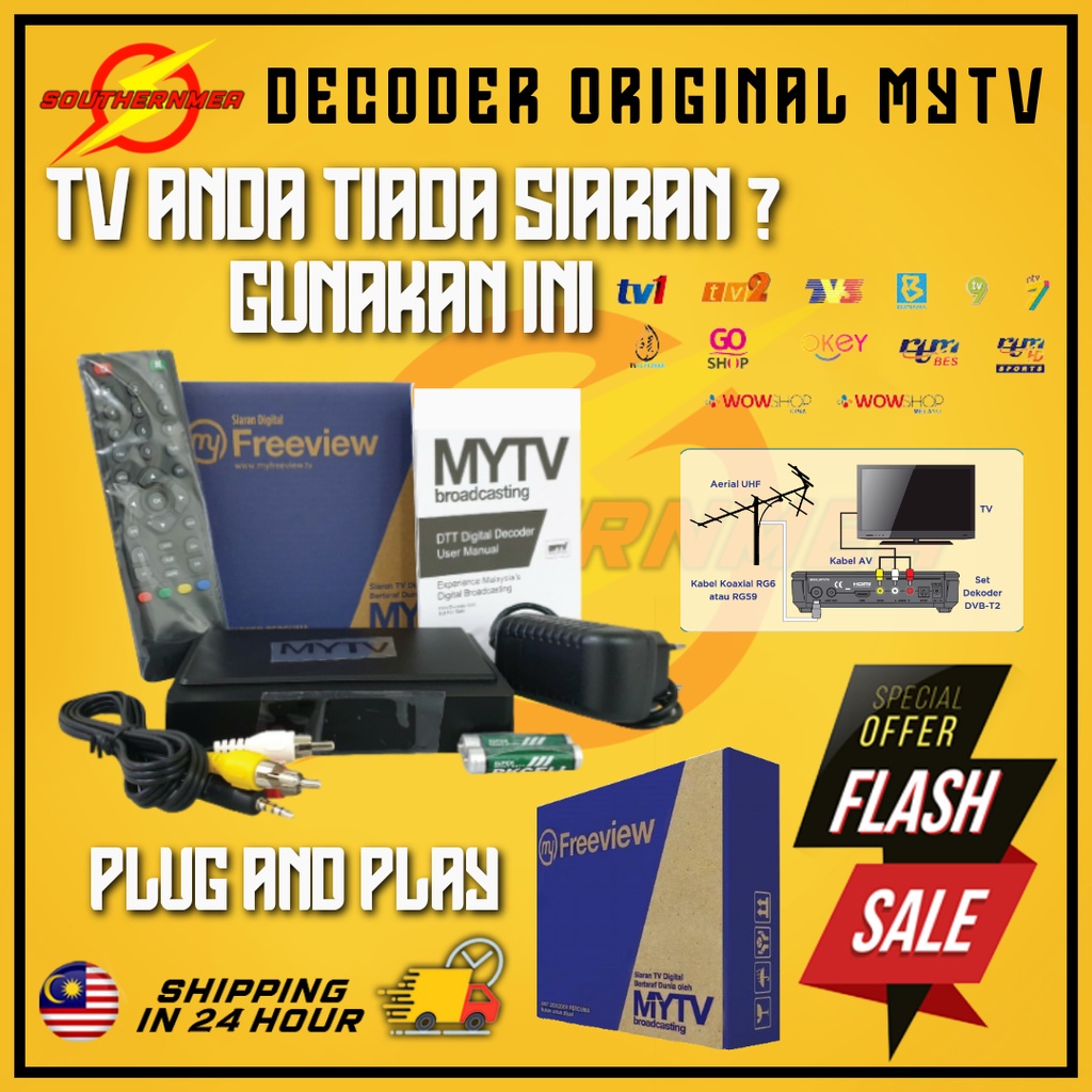 Original MYTV Decoder 6 MONTH Warranty MYFREEVIEW HDTV DVBT2 Malaysia ...