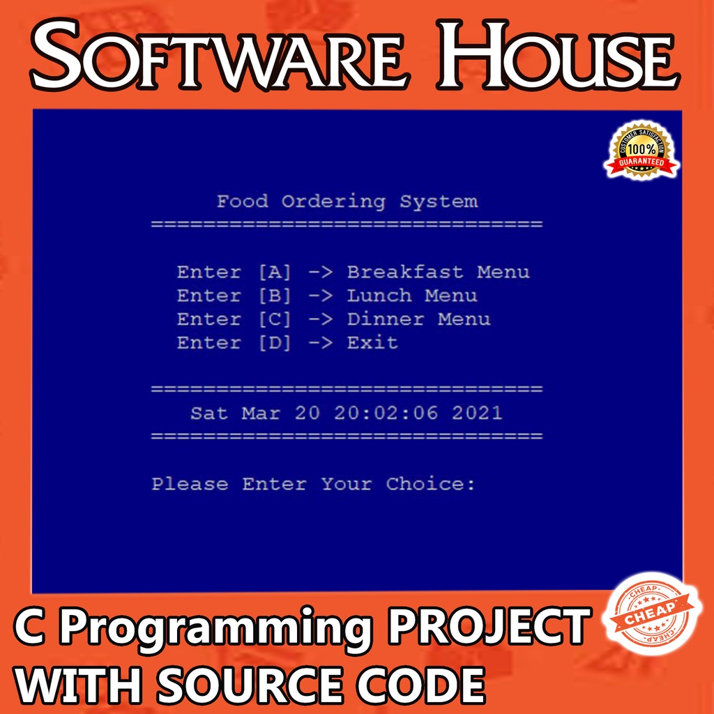 Food Ordering System in C Programming Full Project with source code ...