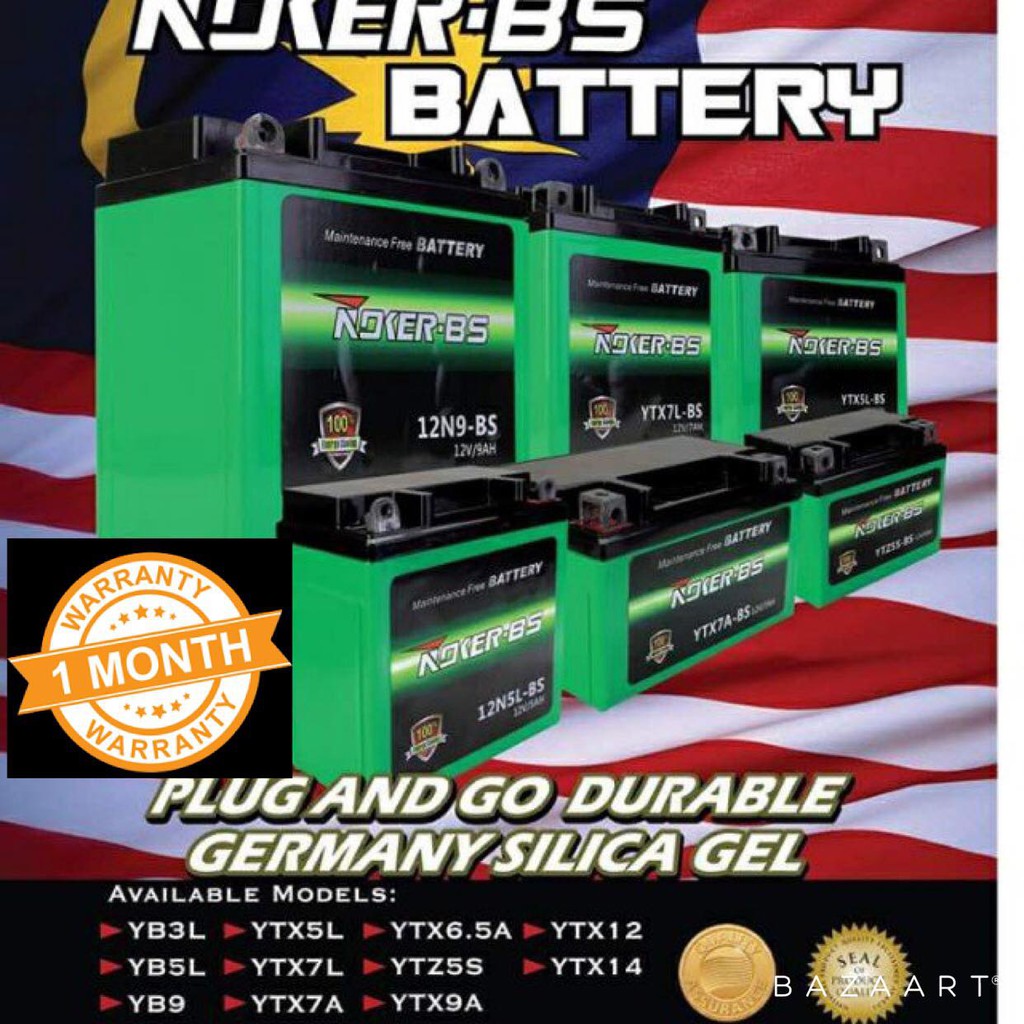 ROKER Battery Bateri YTZ5-BS Y15ZR FZ150 NOUVO EGO LC 135 WAVE 100 125 ...