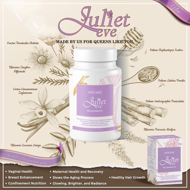 💥ORIGINAL💥JULIET EVE by Satin Skinz (60 tablets) | Shopee Malaysia