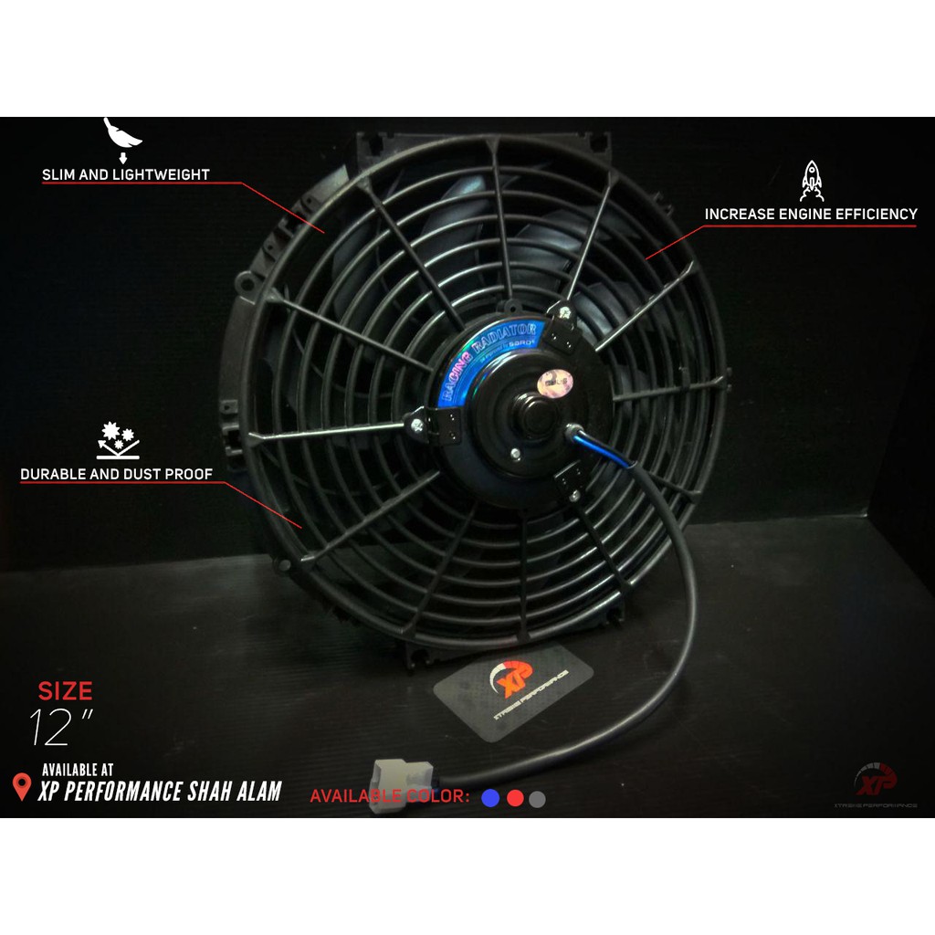ORIGINAL READY STOCK SARD Racing Cooling Radiator Fan 12 Inch 12000 RPM ...
