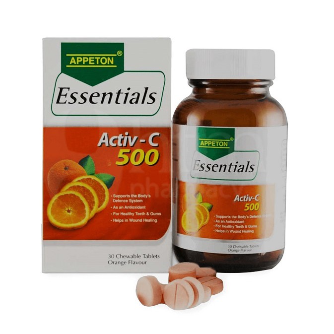 APPETON ESSENTIALS ACTIV-C 500 ORANGE 30'S | Shopee Malaysia