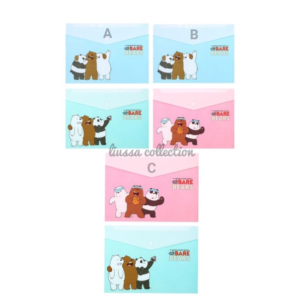 Miniso Folder - We Bare Bears Horizontal File Folder (2 pcs) | Shopee ...