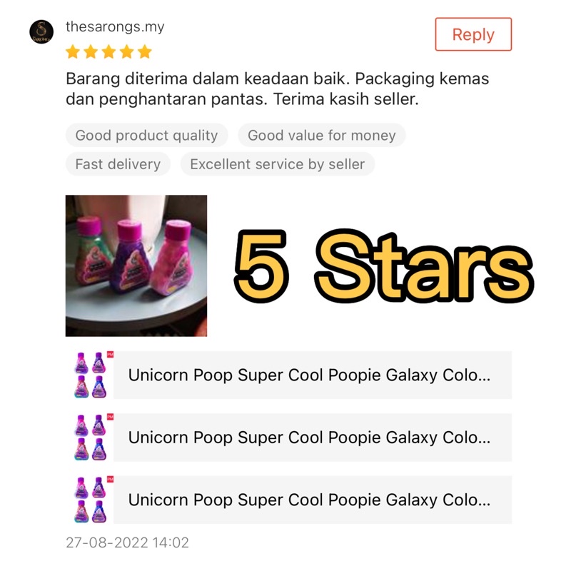 Unicorn Poop Super Cool Poopie Galaxy Colourful Slime Toy Kit - Mainan ...