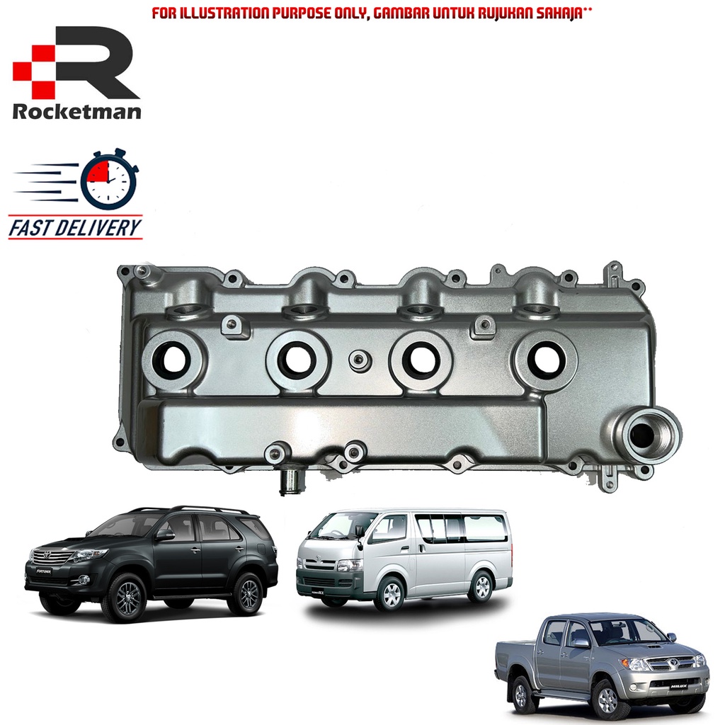 OEM VALVE ROCKER COVER (ALUMINIUM) TOYOTA HILUX KUN25 KUN26 HIACE KDH200 FORTUNER 1KD 2KD WITH ...