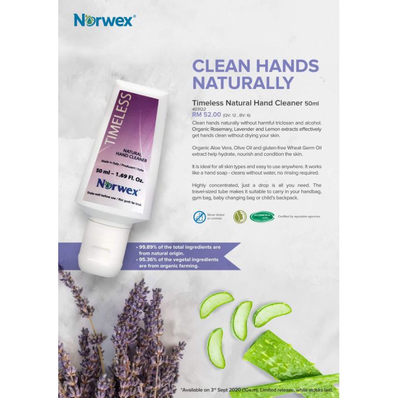 Norwex timeless Hand cleaner 50ml (Can use 90times) | Shopee Malaysia