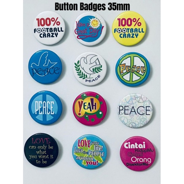 [READY STOCK] Button Badges 35mm (G) | Shopee Malaysia