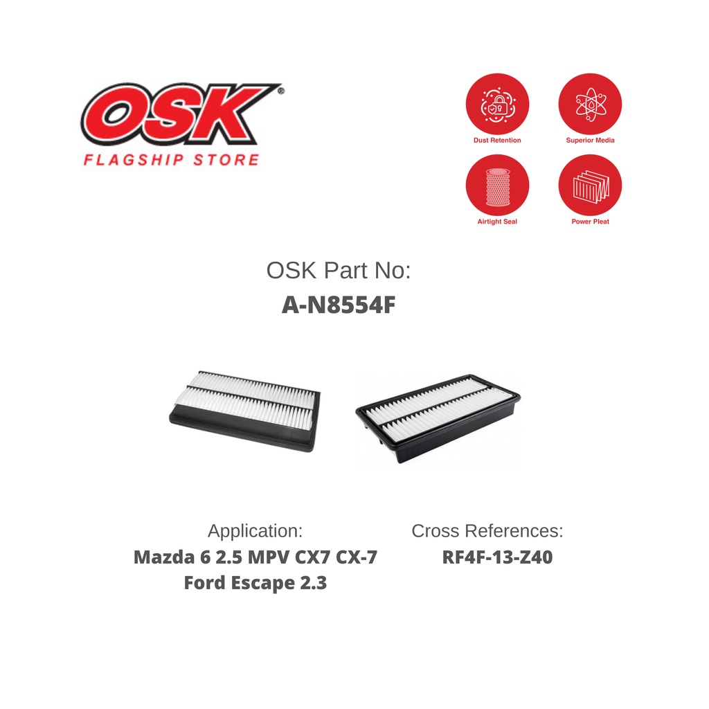 OSK AIR FILTER for Mazda 6 2.5 MPV CX7 CX-7 Ford Escape 2.3 RF4F-13-Z40 ...