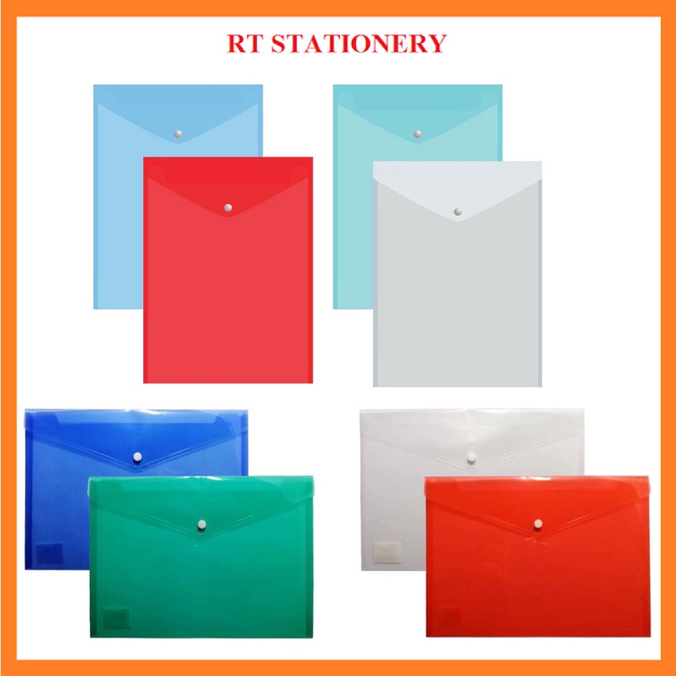Astar/East File A4 Button Document File Holder /Transparent Button File ...