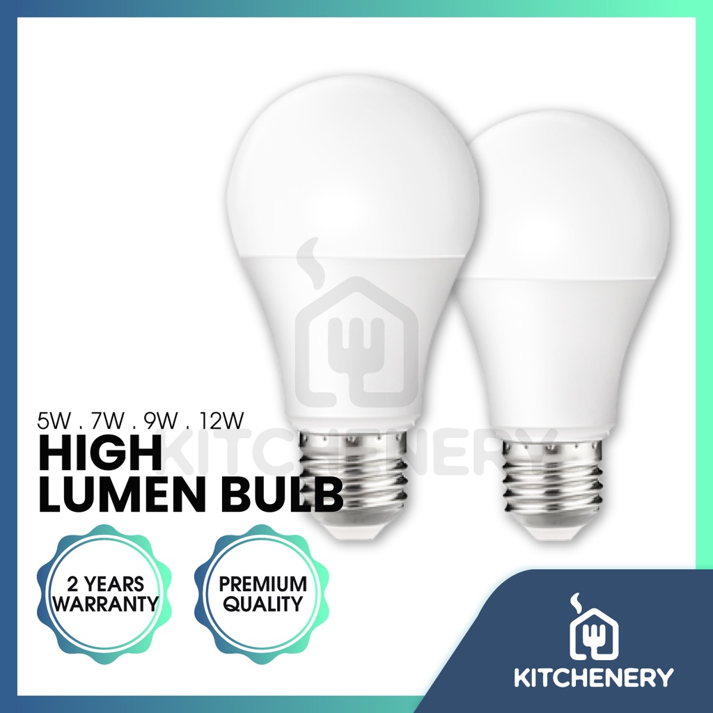 KNY_ LED Mentol E27 Bulb 5W 7W 9W 12W Lampu Energy Saving Table Lamp Ceiling Down Light Meja ...