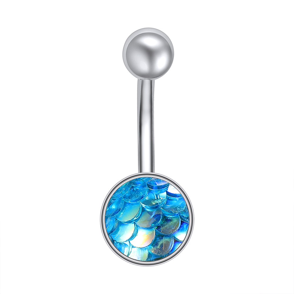 1 PC Acrylic Navel Piercings Belly Button Rings Anti Allergy Navel Piercings Stainless Steel ...