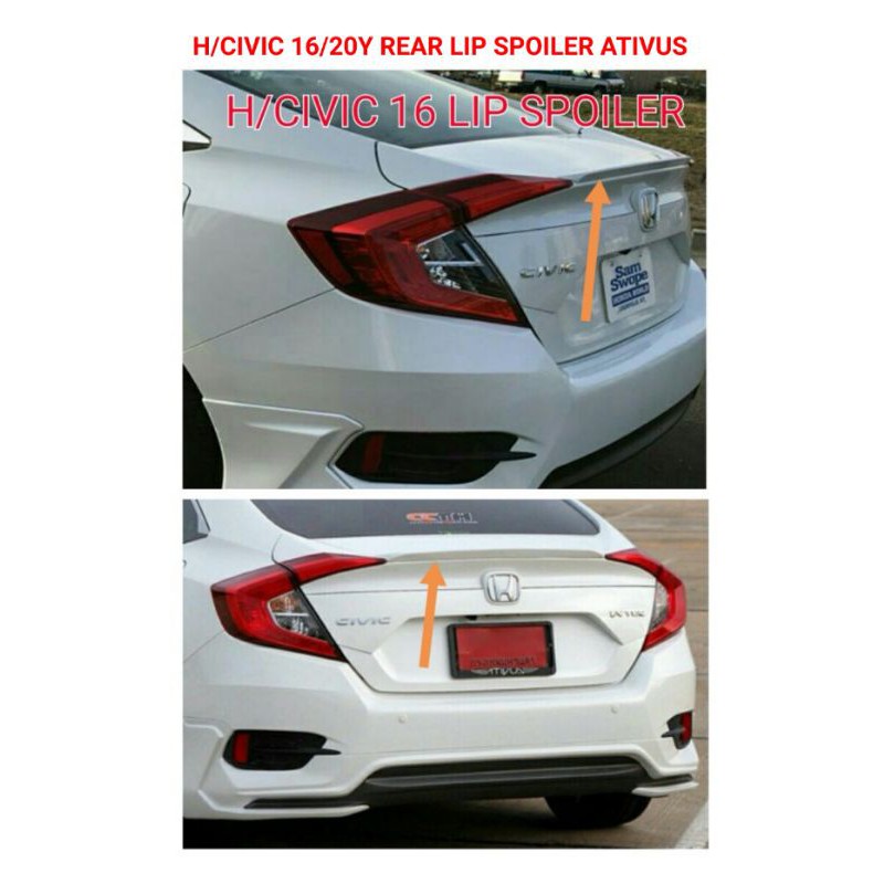HONDA CIVIC FC 2016 YEAR UP REAR LIP SPOILER ATIVUS | Shopee Malaysia