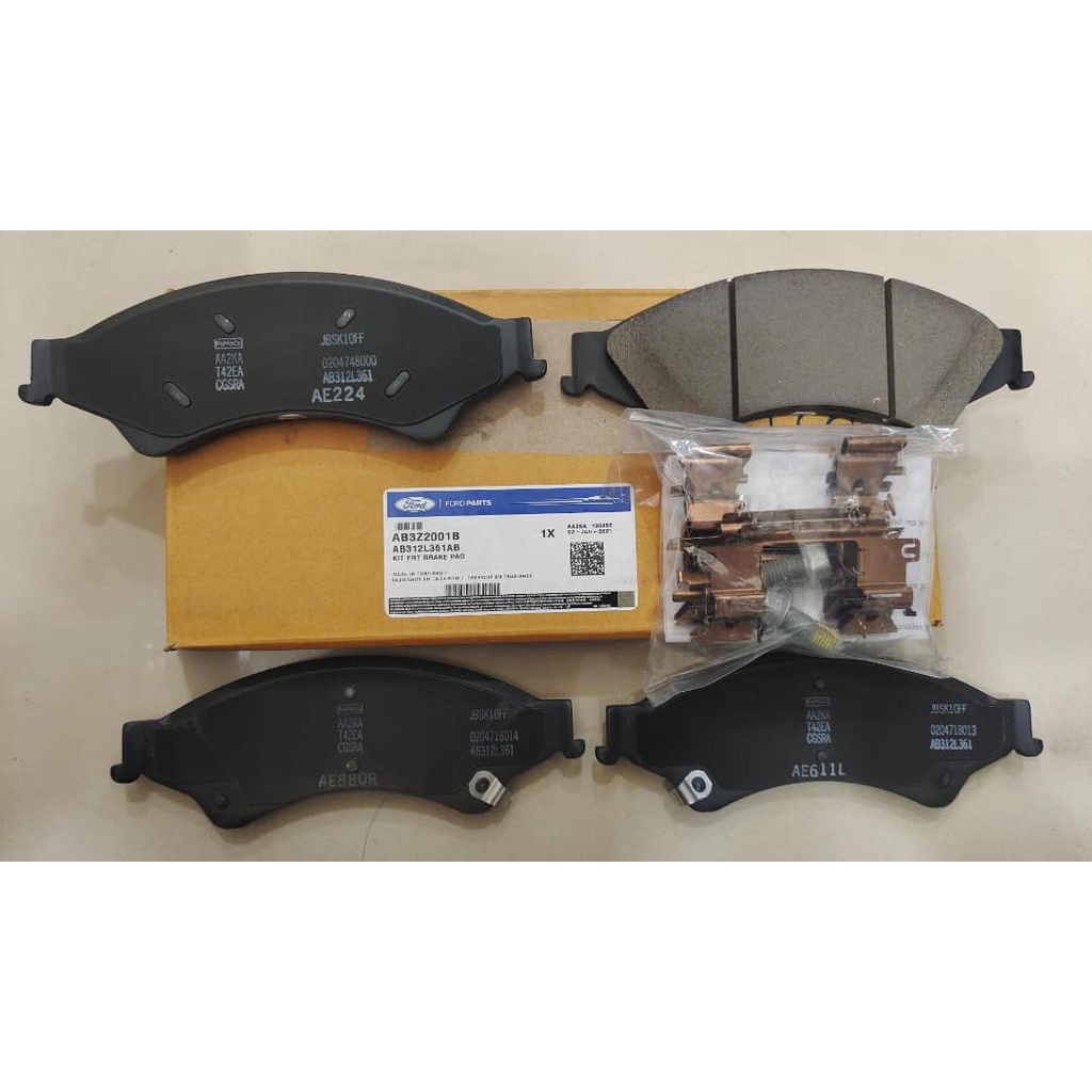 FORD RANGER T6 FRONT BRAKE PAD FOMOCO [ORIGINAL] AB3Z2001B | Shopee ...