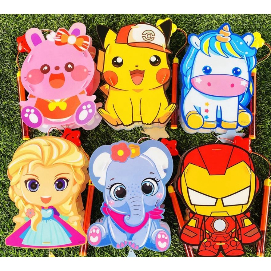cartoon frozen iron man ultraman lantern toys LED Mid-Autumn Festival ...