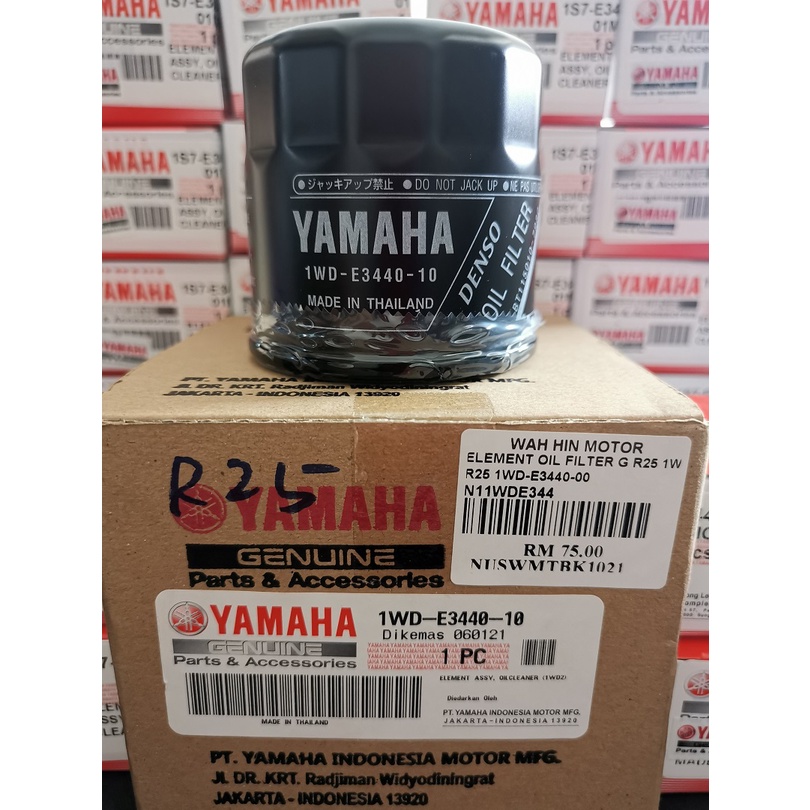 YAMAHA R25 R1 R6 XJ6 MT07 MT09 MT25 ELEMENT Oil Filter PENAPIS MINYAK ...