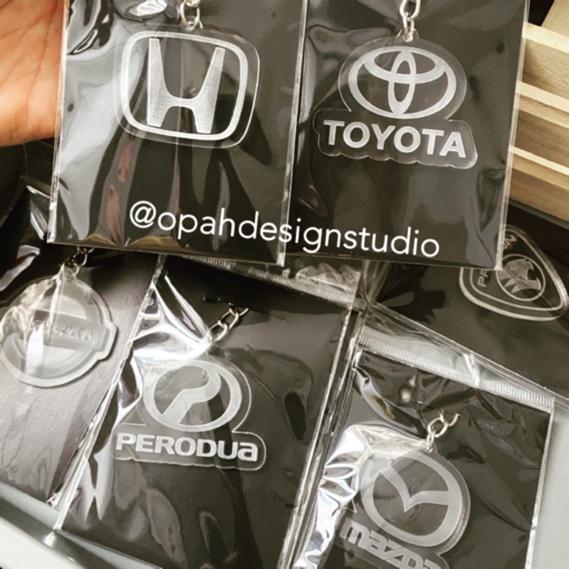 Laser Engraving Car Keychain / Keychain kereta / Honda, Toyota, Proton ...