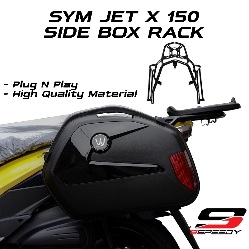 SYM JET X 150 Side Box Rack Set Plug N Play | Shopee Malaysia