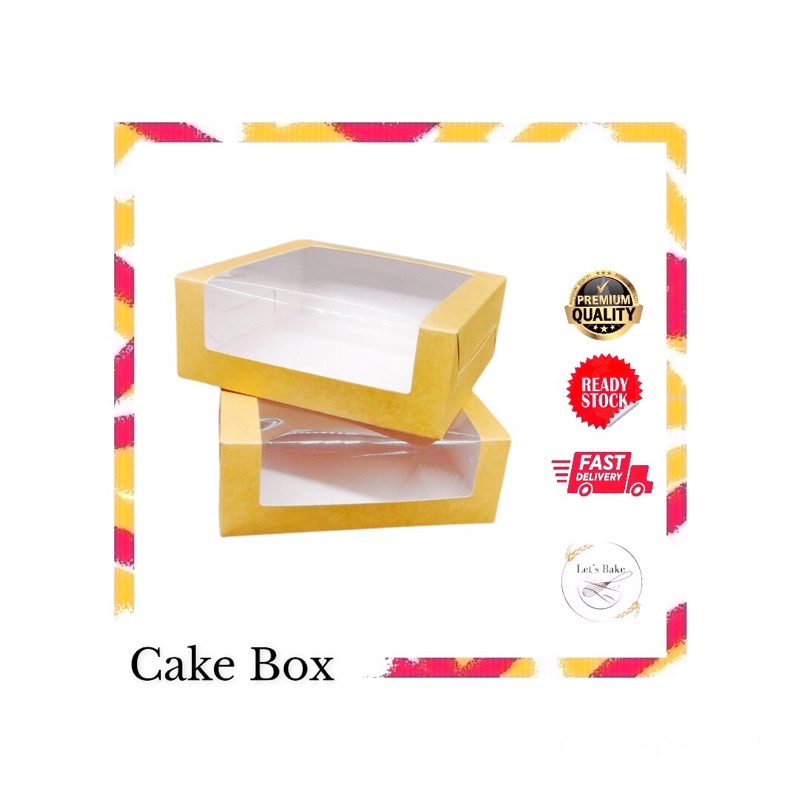 Window Cake Box / Folding Box With Window / Kotak Cake 8/9/10 inch ...