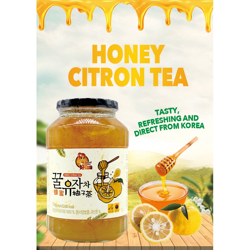 Korean Honey Citron Tea / Yuzu Tea / Yu-Ja-Cha 1kg 韩国蜂蜜柚子茶 1公斤 | Shopee ...