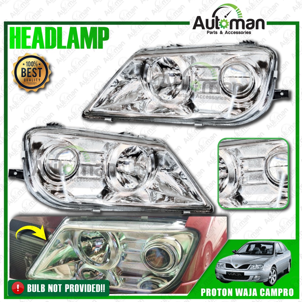 [ CLEARANCE ] Headlamp Proton Waja Campro Front Headlight Lamp Right ...