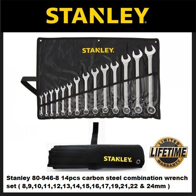Kombinasi Set Spanar/Stanley carbon steel 8-24 mm Combination Wrench ...