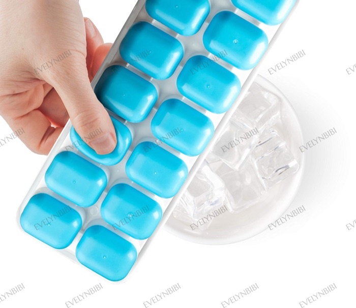 Ice Cube Trays with No-Spill Removable Lid Ice Cube Molds Flexible Base ...