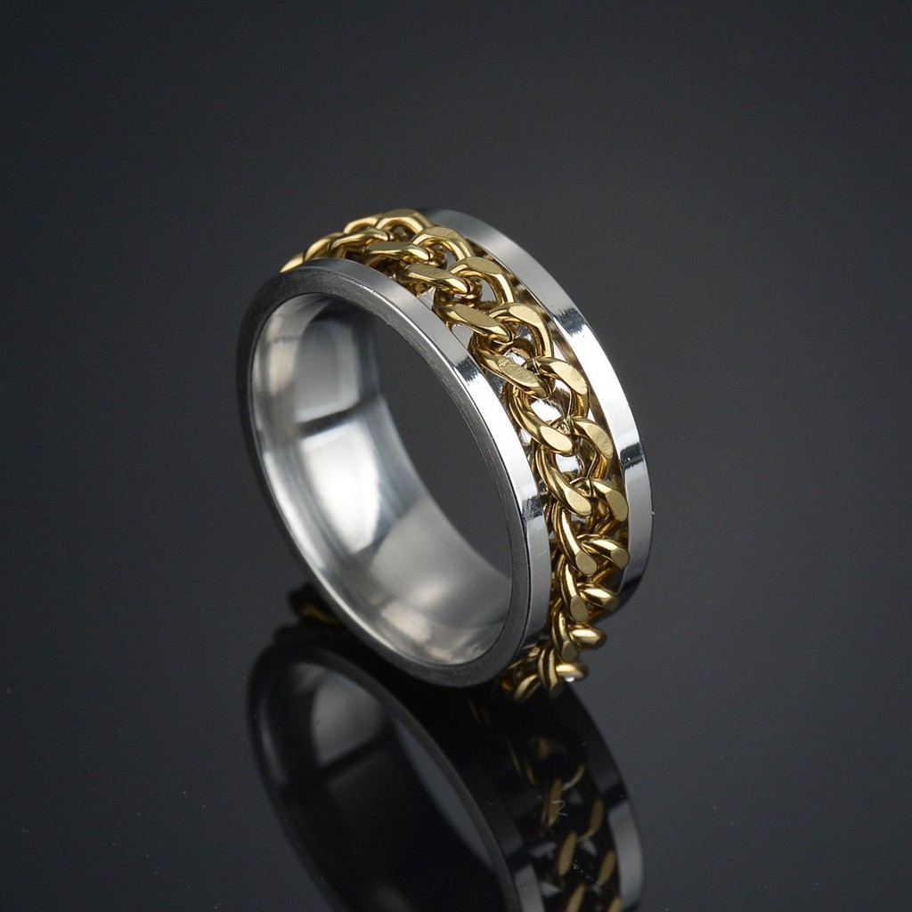 Golden shackles ring ( J Store ) | Shopee Malaysia