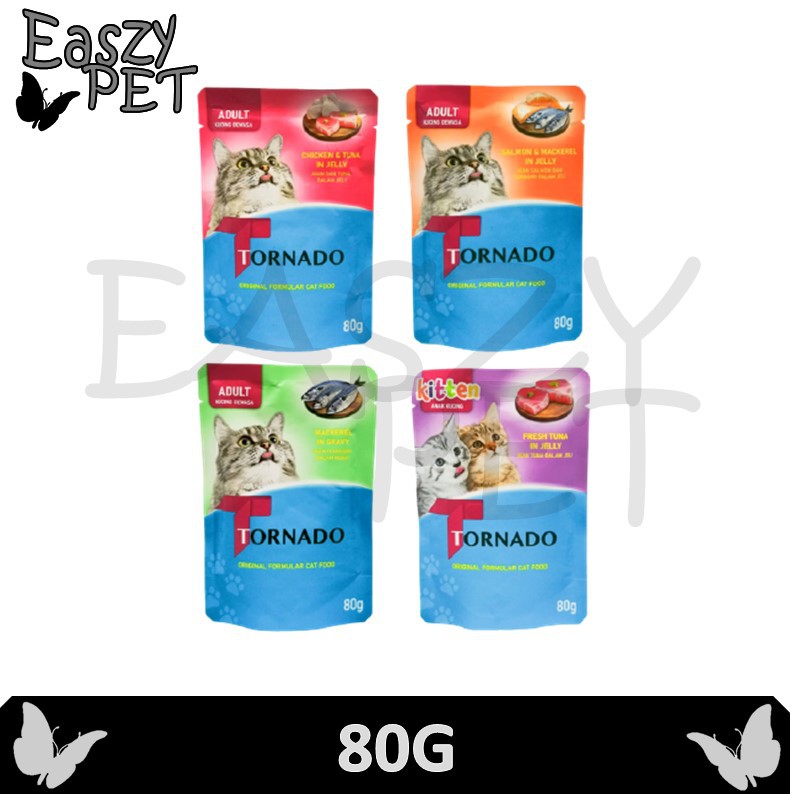 Tornado Cat Food Pouch 80g - Cat Food / Wet Food | Shopee Malaysia