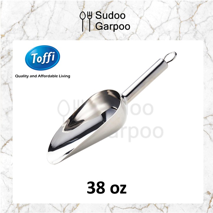 Toffi Pencedok Ais Keluli Tahan Karat Stainless Steel Ice Cube Scoop ...