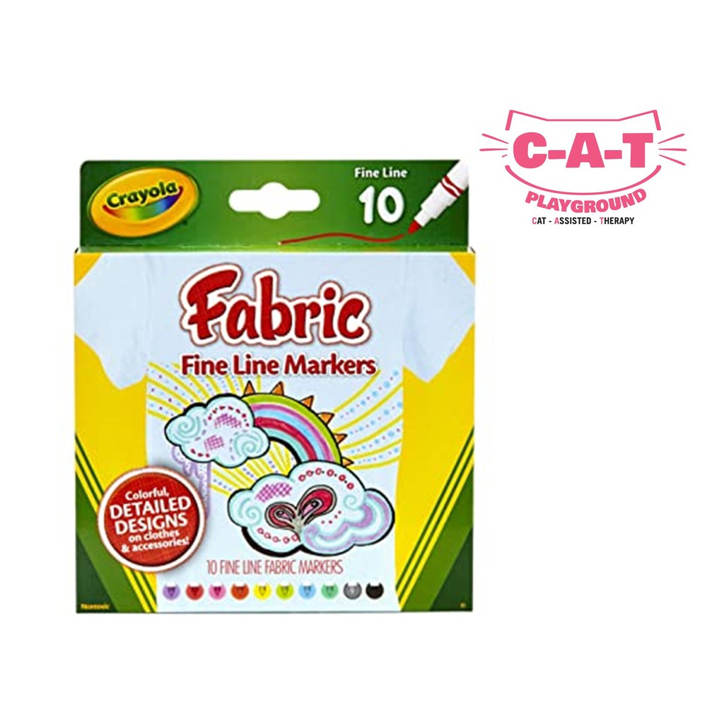 Crayola Fabric Fine Line Markers 10 Colors | Shopee Malaysia