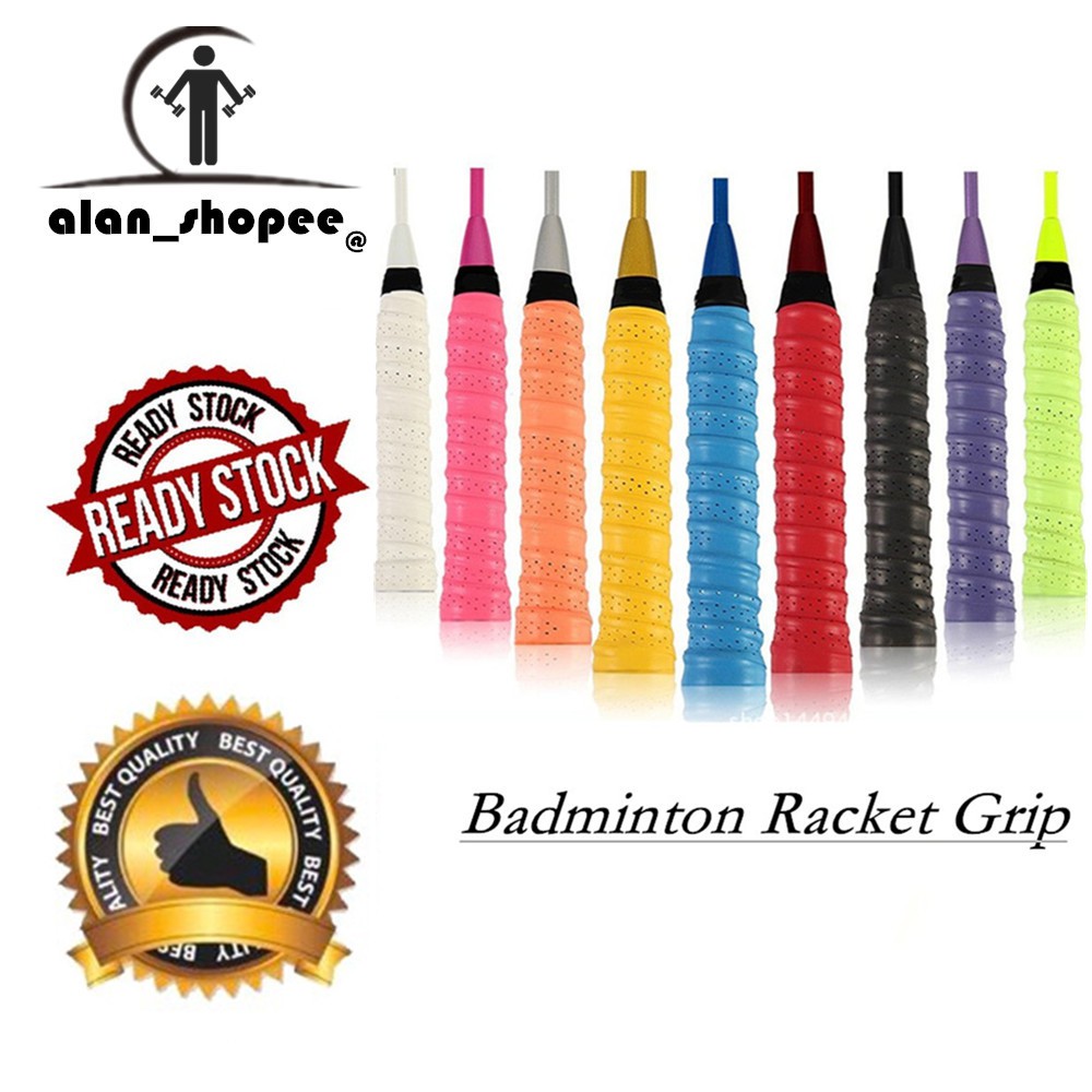 [Ready Stock] 9 Colors Badminton Handle Grips Tape Anti-Slip Over Grip ...