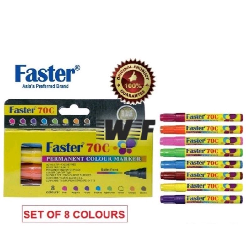 faster 70 marker pen 8pcs per set | Shopee Malaysia