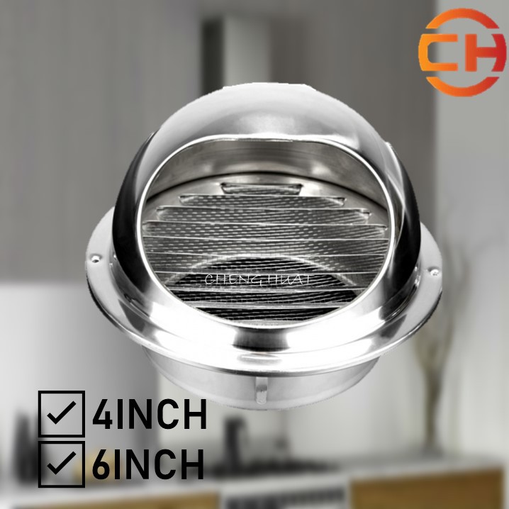 4 INCH /6 INCH STAINLESS STEEL COOKER HOOD DUCTING CAP | Shopee Malaysia