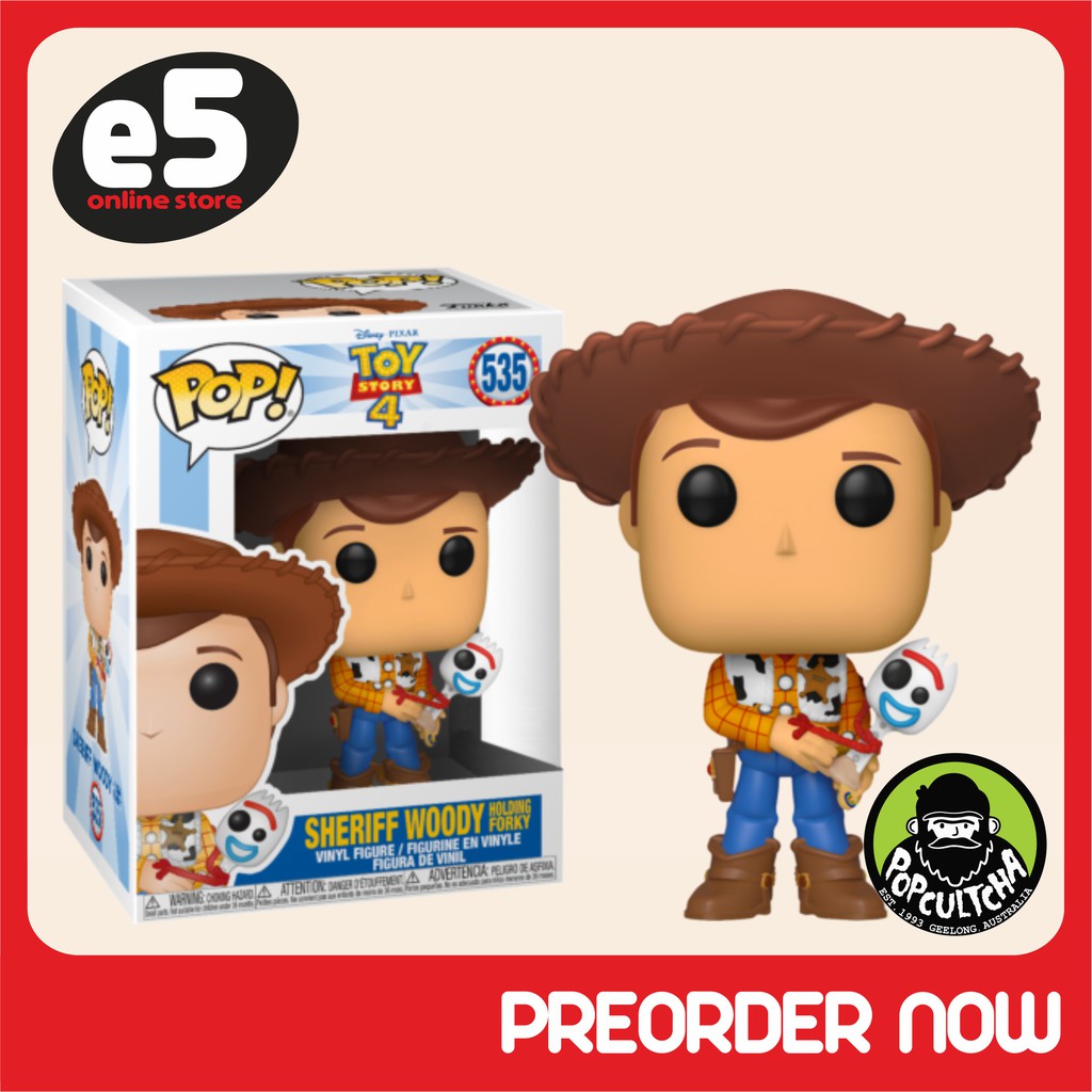 Popcultcha Funko Pop Disney Toy Story 4 Sheriff Woody Holding