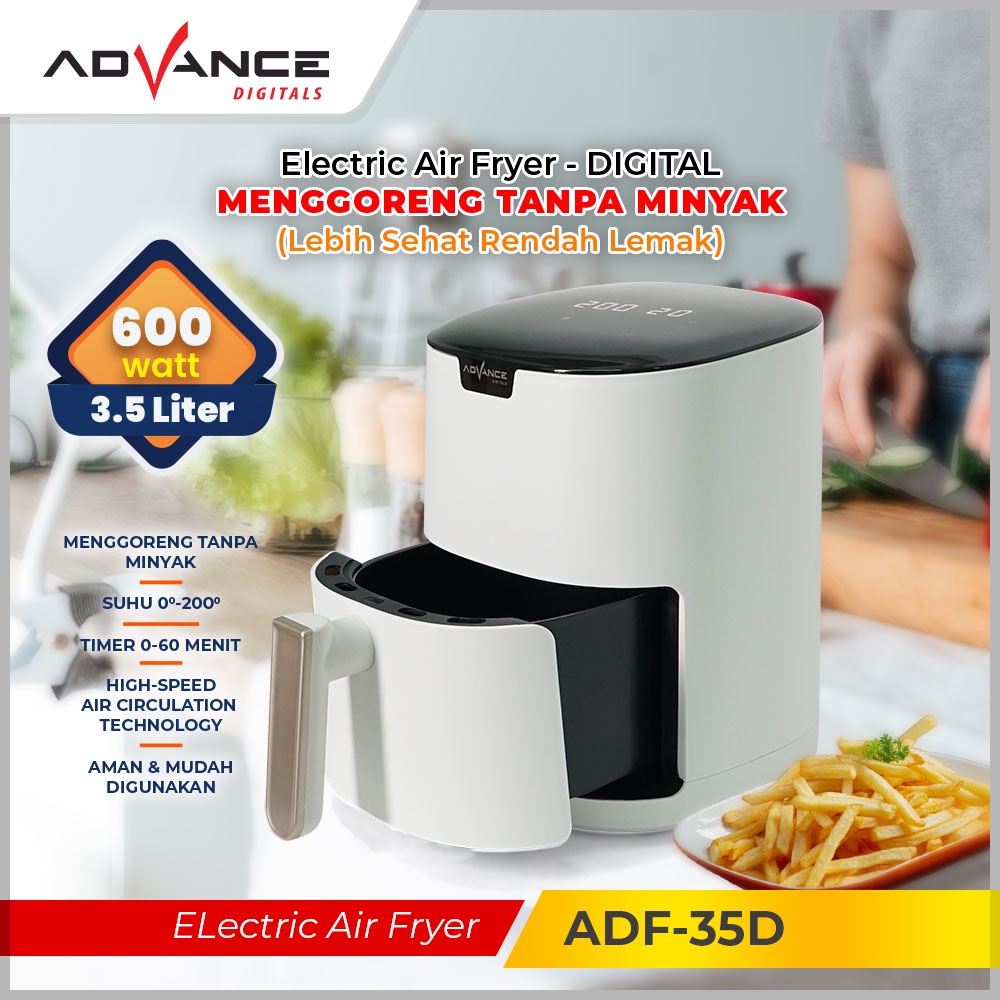 MESIN Electric Air Fryer ADF-35D Advance Oilless Frying Machine with ...