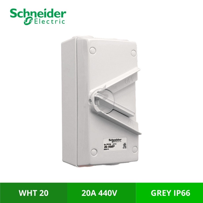 SCHNEIDER KAVACHA WHT 20A 35A 63A 440V 3 POLE ISOLATOR SWITCH IP66 ...