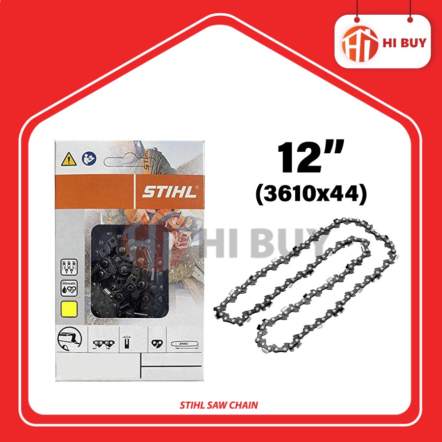STIHL SAW CHAIN (12” 14” 16” 18” 20” 25” 36”)/ STIHL MAS170 MS180 MS210/ RANTAI CHAIN SAW ...