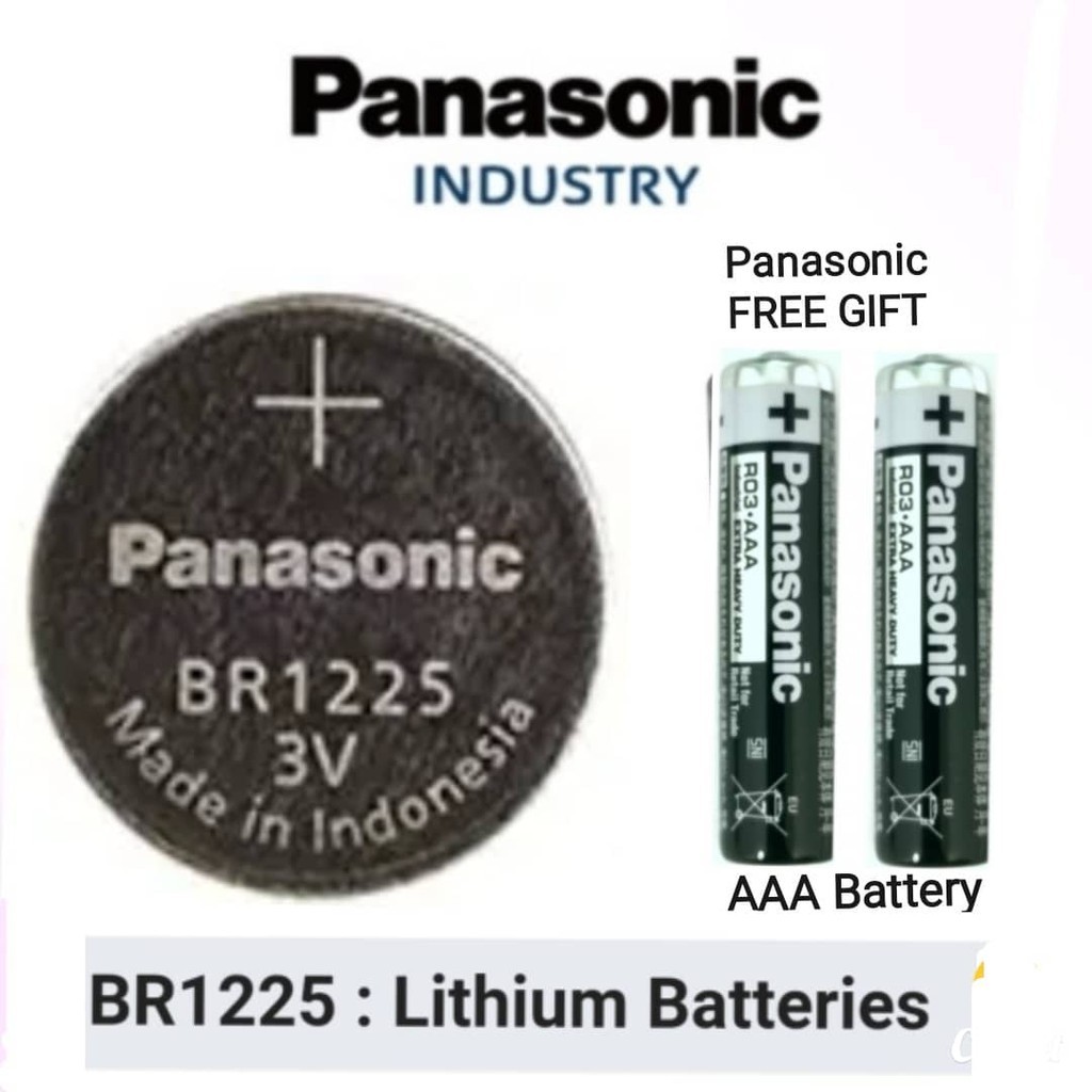Panasonic BR1225 1PC NEW STOCK EXPIRY 12/2031 + FREE GIFT AAA Panasonic ...