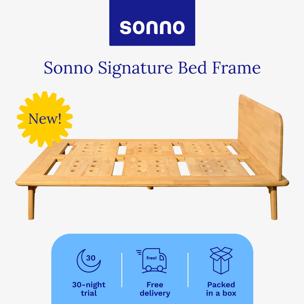 Sonno® Signature Bed Frame - Wooden Bed Frame - 30-day trial | Shopee ...