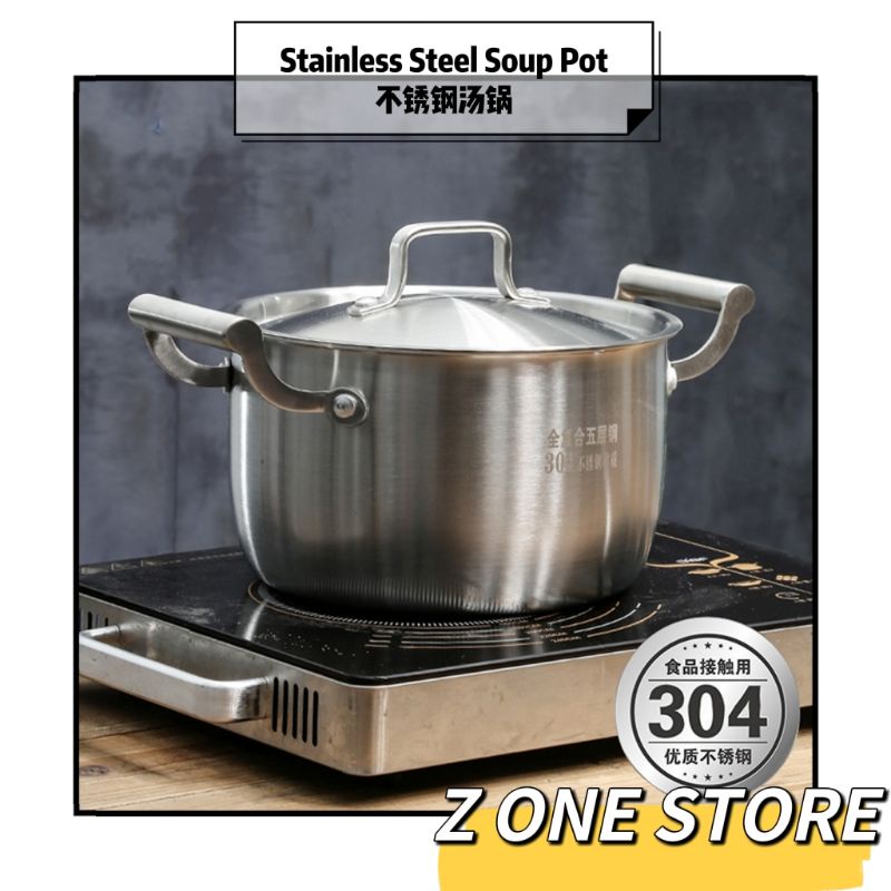 TAIBAN High Quality 5 Layer SUS304 Stainless Steel Soup Pot With ...