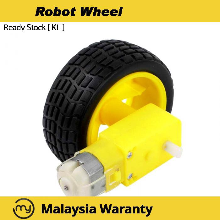 Smart Car Robot Plastic Tire Wheel with DC 3-6v Gear Motor For arduino ...